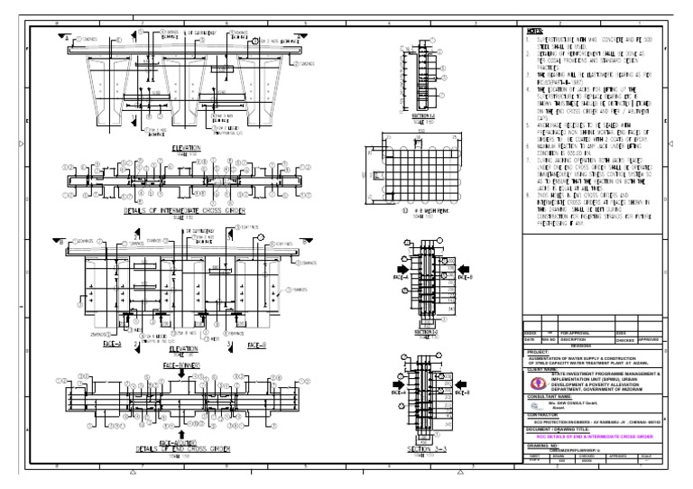 Project:: RCC Details of End & Intermediate Cross Girder | PDF