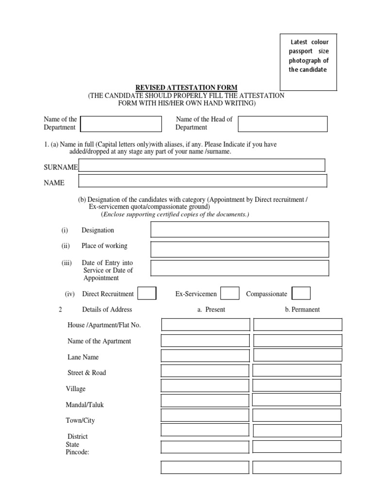 Revised Attestation Form Instructions | PDF | Government Information ...