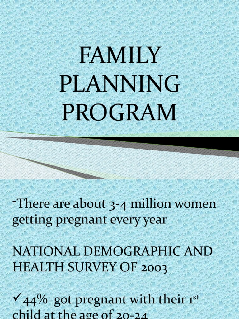 Family Planning Program | PDF | Combined Oral Contraceptive Pill ...