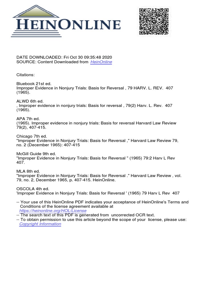 Improper Evidence in Nonjury Trials | PDF | Evidence (Law) | Evidence