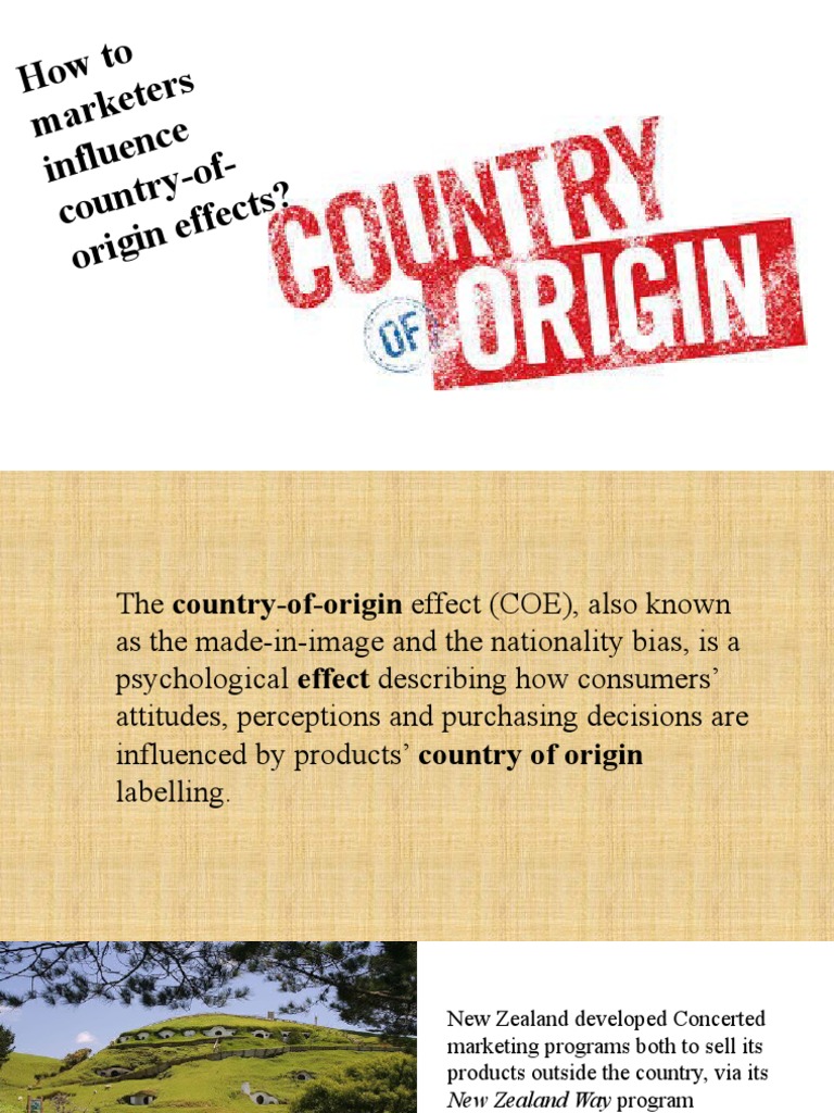Influencing Country-of-Origin Effects | PDF