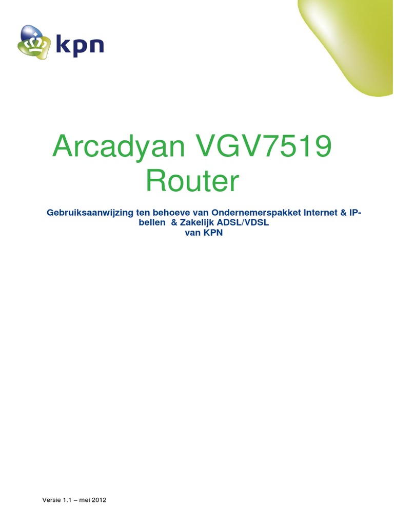 Arcadyan VGV7519 Router | PDF