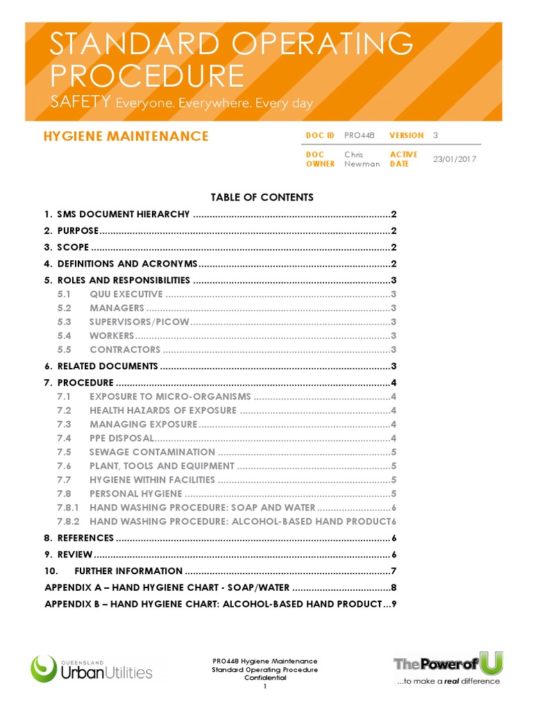 Managing Hygiene Risks at Queensland Urban Utilities: A Standard ...
