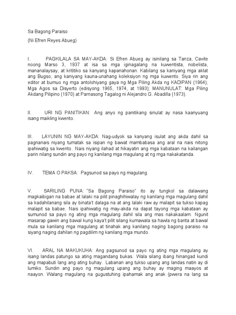 Sa Bagong Paraiso | PDF