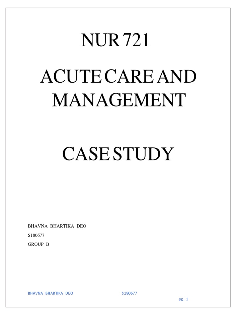 ICU Case Study | PDF | Medicine | Diseases And Disorders