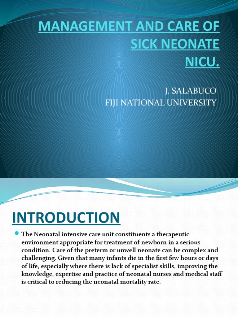 NICU Management of Sick Neonates | PDF | Neonatal Intensive Care Unit ...
