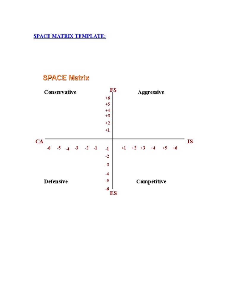 Space Matrix Template | PDF