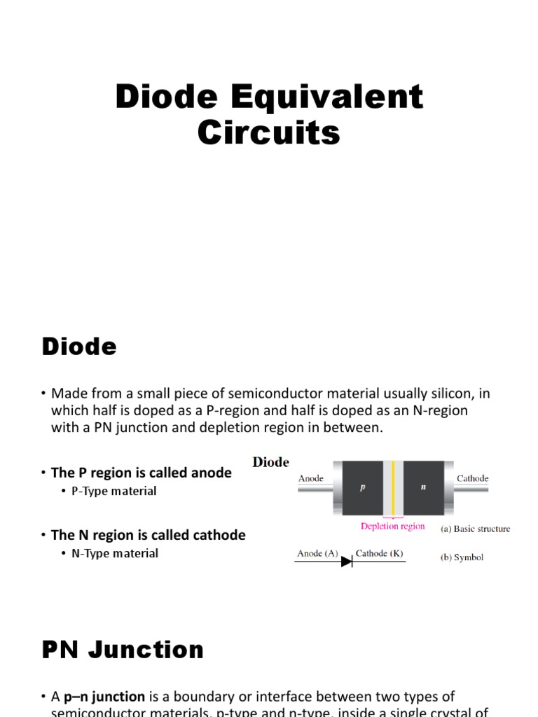03-Diode Equivalent Circuits | PDF | P–N Junction | Diode