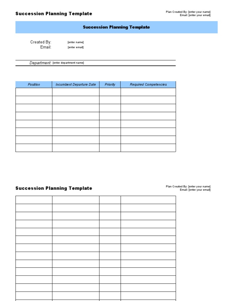 Succession Planning Template | PDF | Career & Growth | Computers
