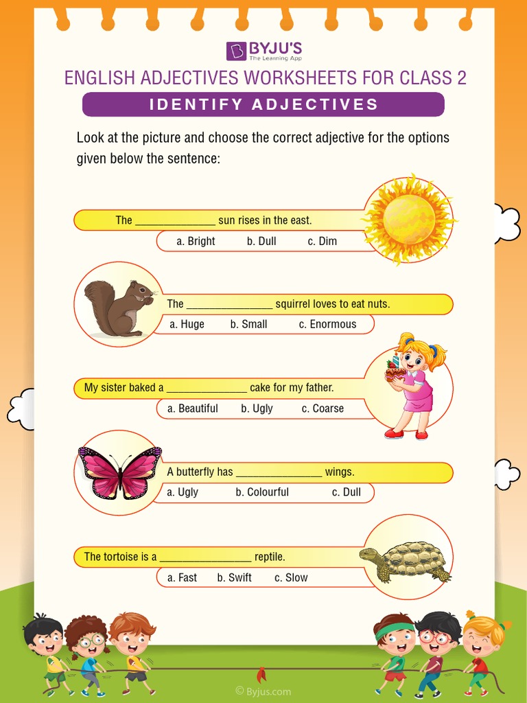 Adjective Worksheet For Class 2 2 PDF | PDF