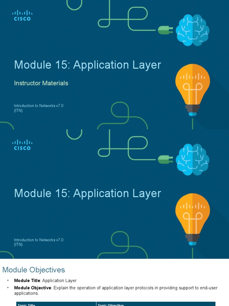 Module 15: Application Layer: Instructor Materials | PDF | Domain Name System | Hypertext ...