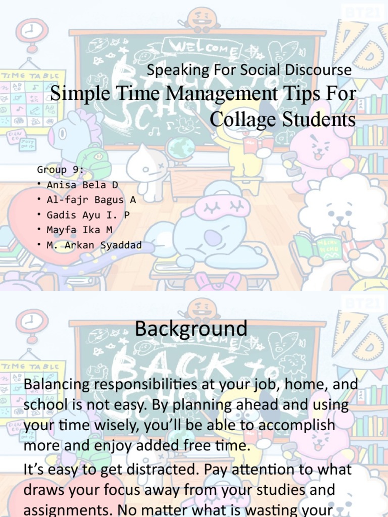 Time Management Tips for College Students | PDF | Time Management ...