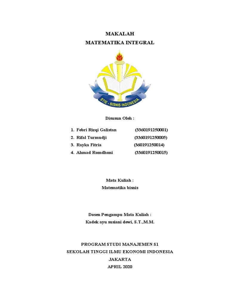 Makalah Integral Pdf