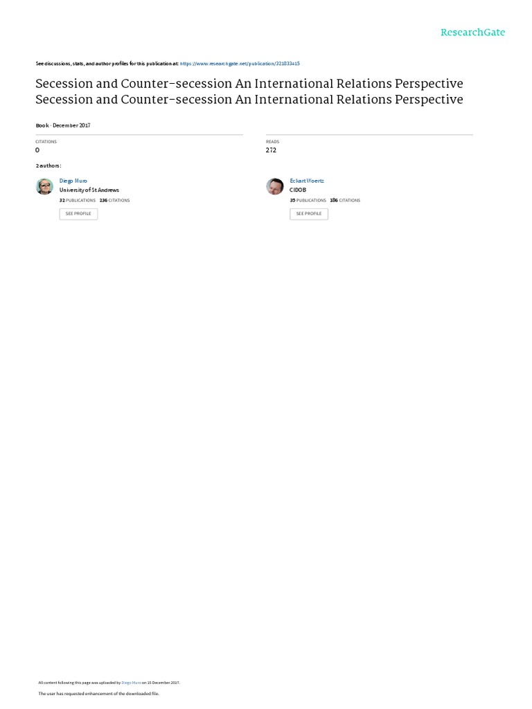 SecessionandCounter Secession2018 | PDF | Secession | Self Determination