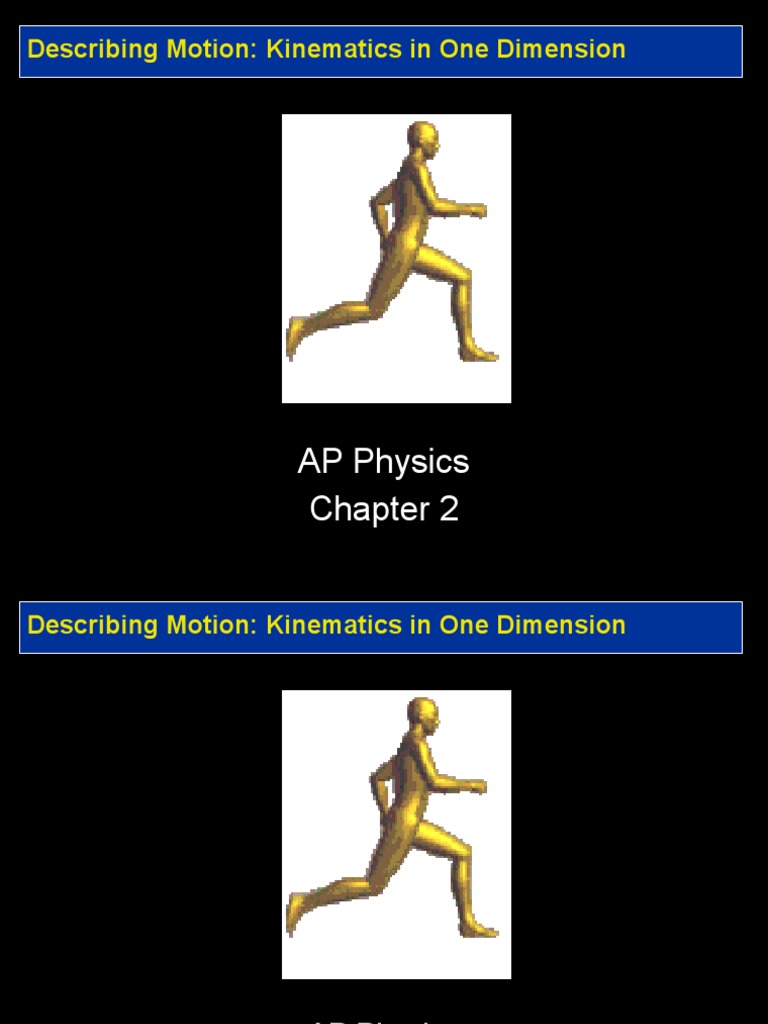 AP Physics: Describing Motion: Kinematics in One Dimension | PDF ...