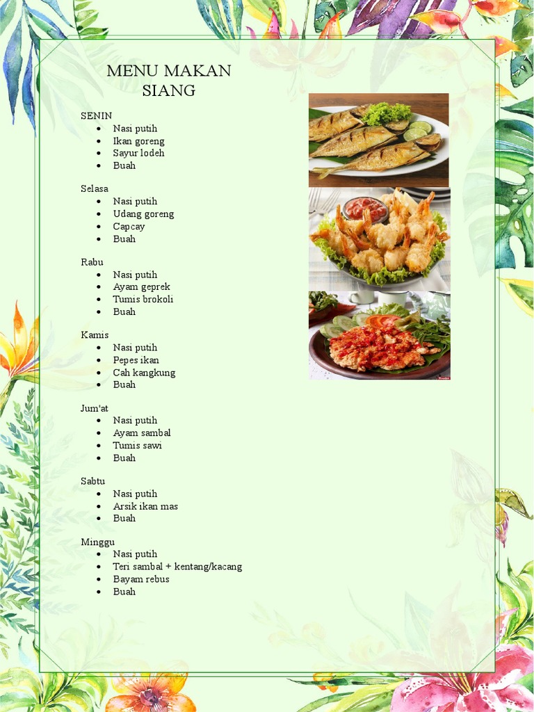 Menu Makanan | PDF