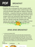Jenis - Jenis Breakfast | PDF