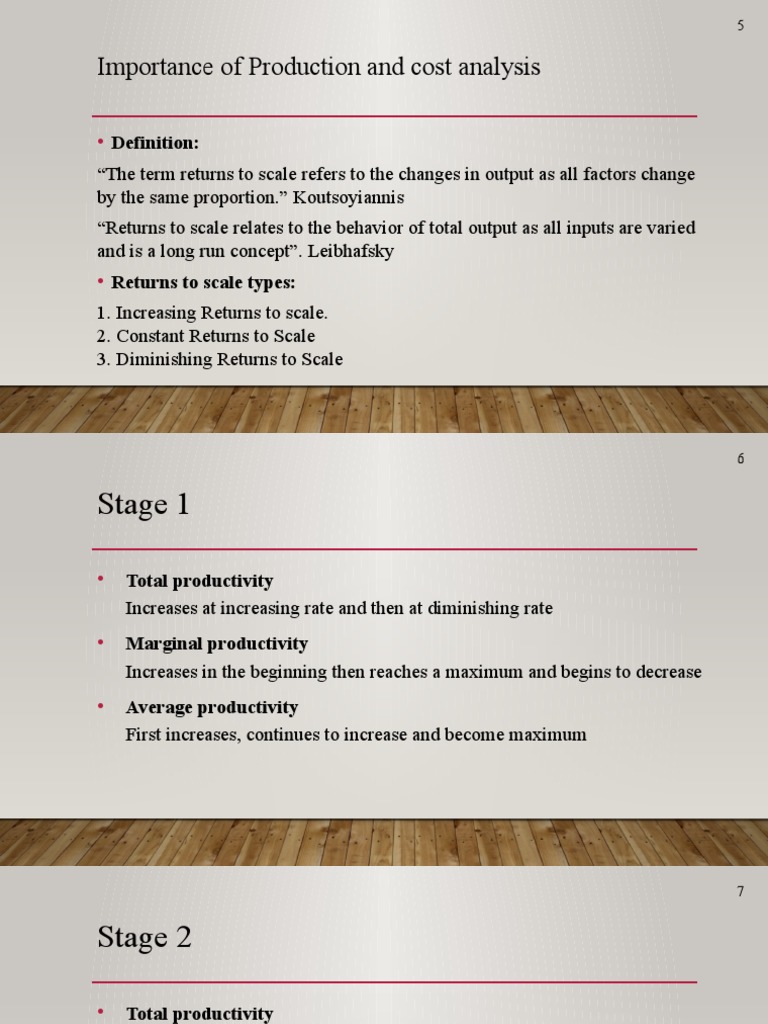 Importance of Production and Cost Analysis: Definition | PDF