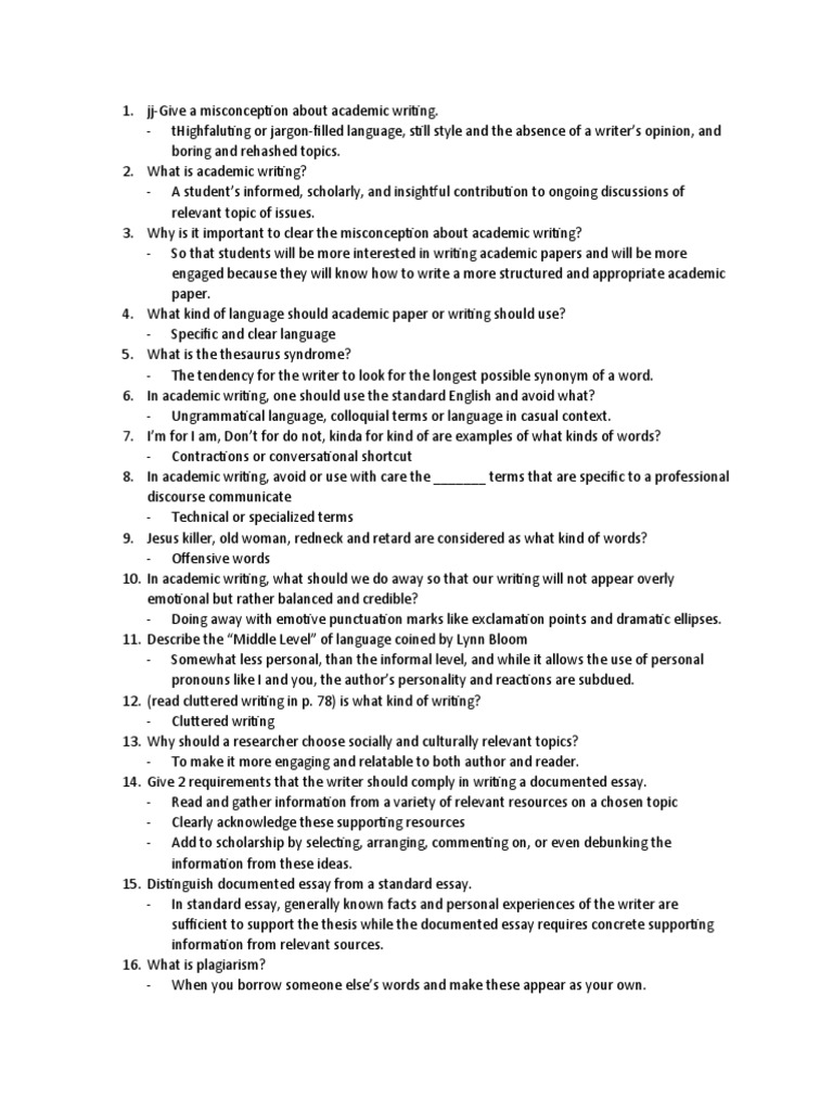 Purcom Academic Writing Questions | PDF | Essays | Plagiarism