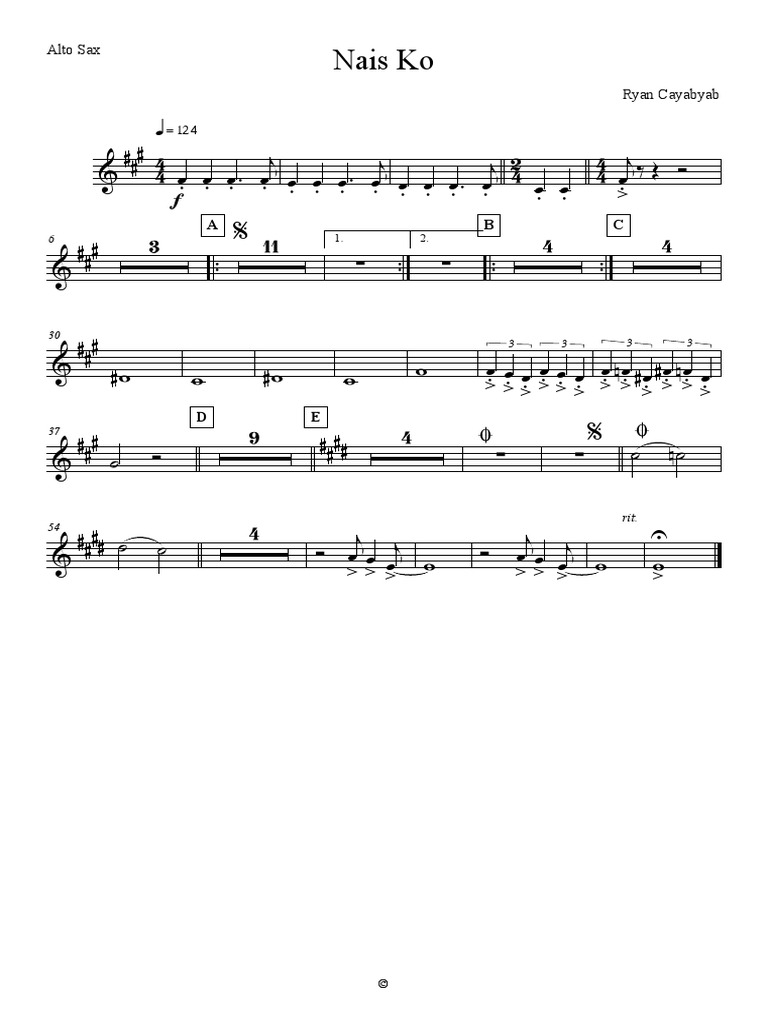 Nais Ko - Alto Sax | PDF