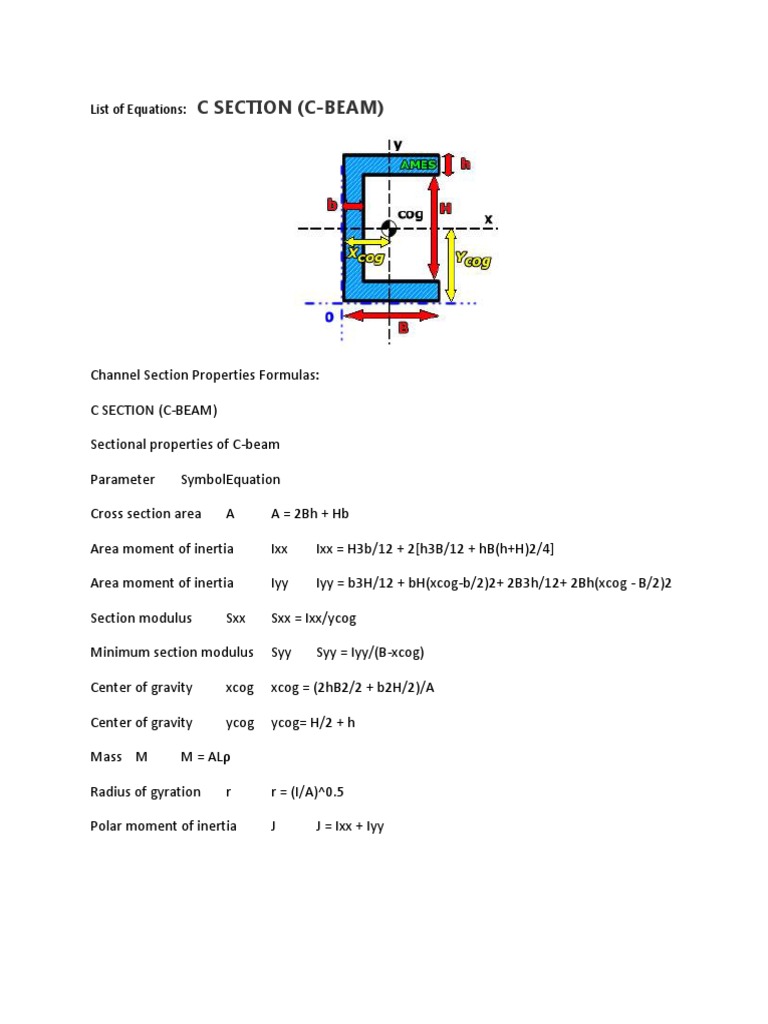 C SECTION - Z Sec. Modulus - Calculations | PDF