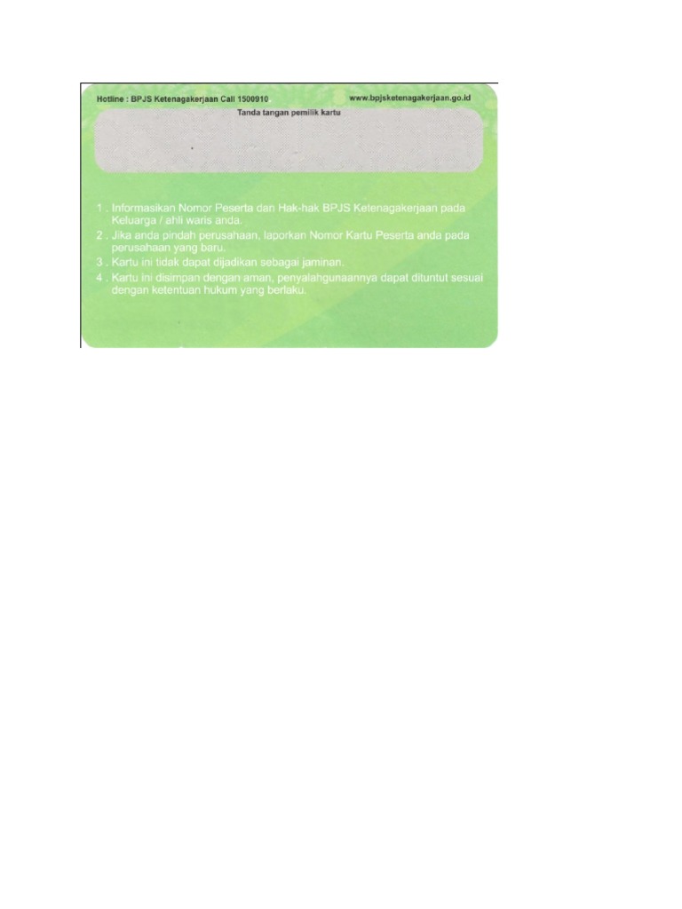 Belakang Bpjs | PDF