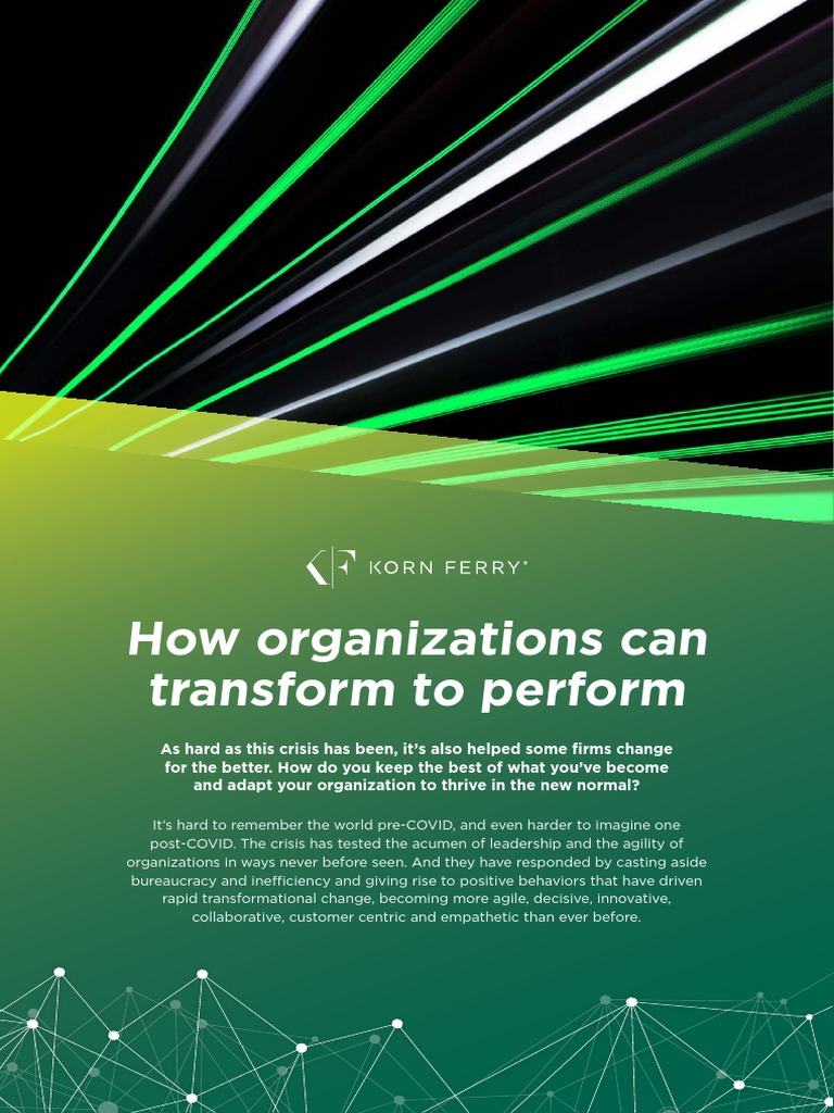 Transform To Perform | PDF | Leadership | Agile Software Development