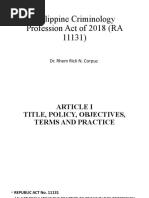 Ra 11131 | PDF | Licensure | Criminology