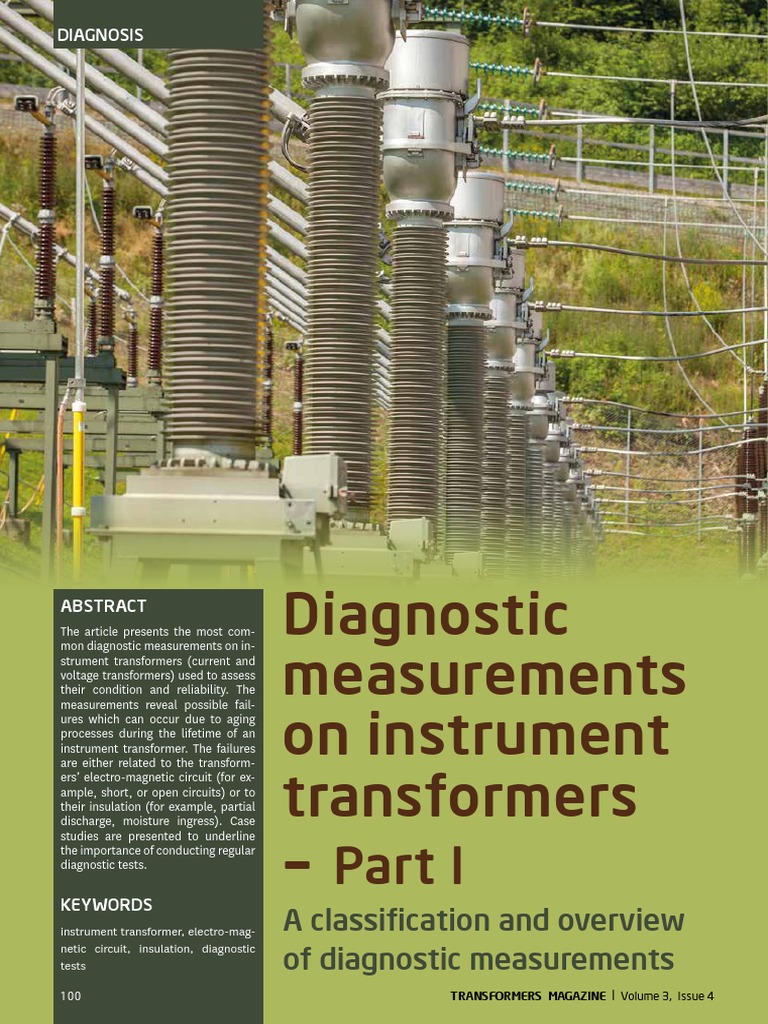 Diagnostic Measurements On Instrument Transformers | PDF | Transformer ...