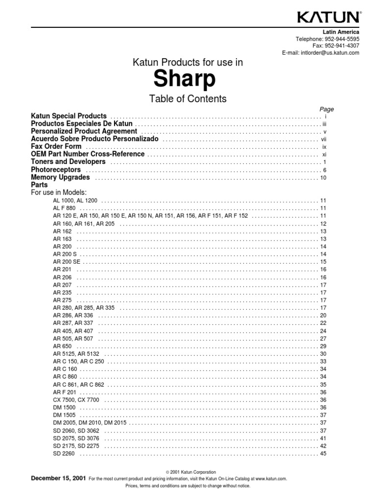 Csa Sharp Npcatalog 2002 | PDF | Business