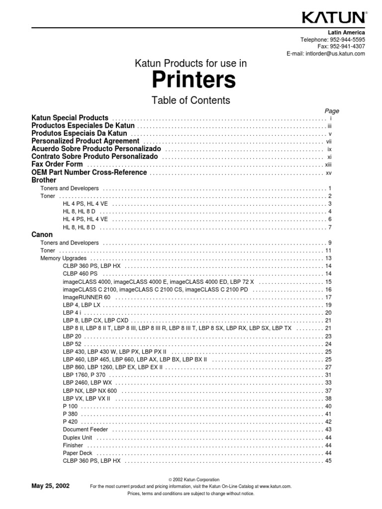 Csa Printer Npcatalog 2002 | PDF | Hewlett Packard | Office Work