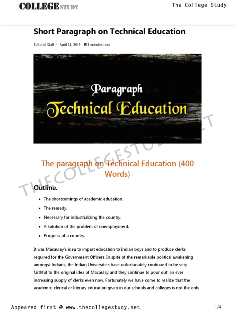 18 Short Paragraph on Technical Education _ The College Study.pdf