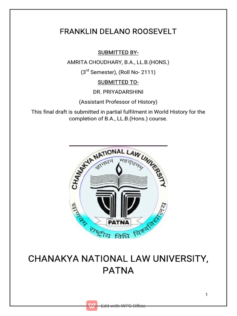 Franklin Delano Roosevelt | PDF