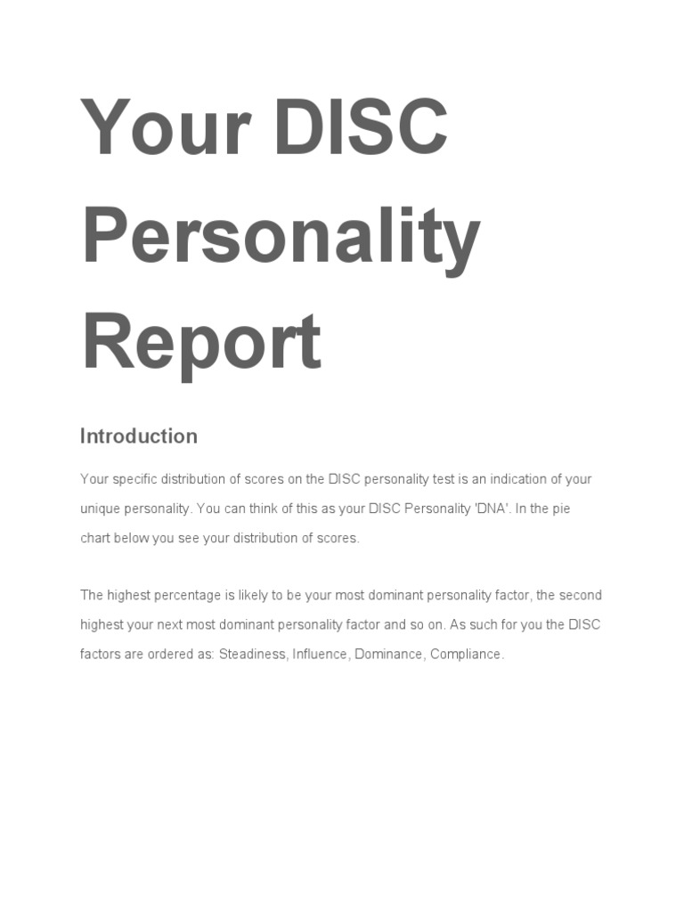 Understanding Your DISC Personality Type | PDF | Career & Growth
