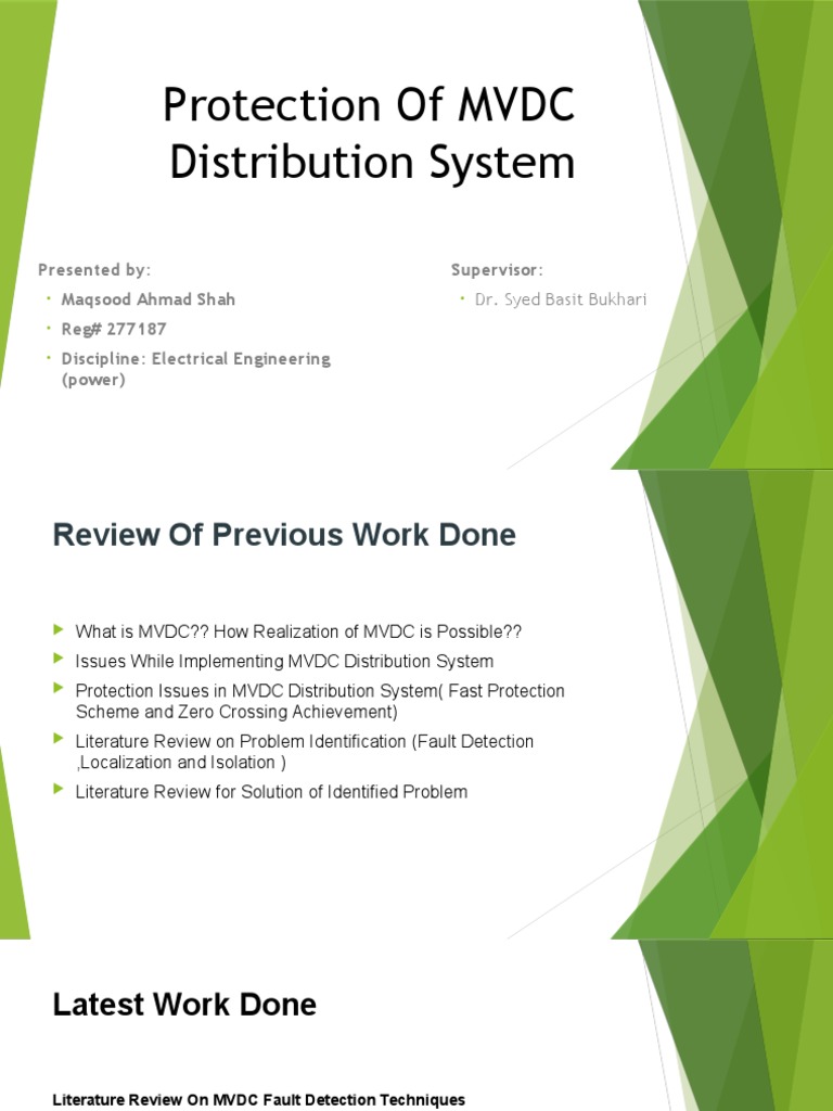 Protection of MVDC Distribution System | PDF | Direct Current | High ...