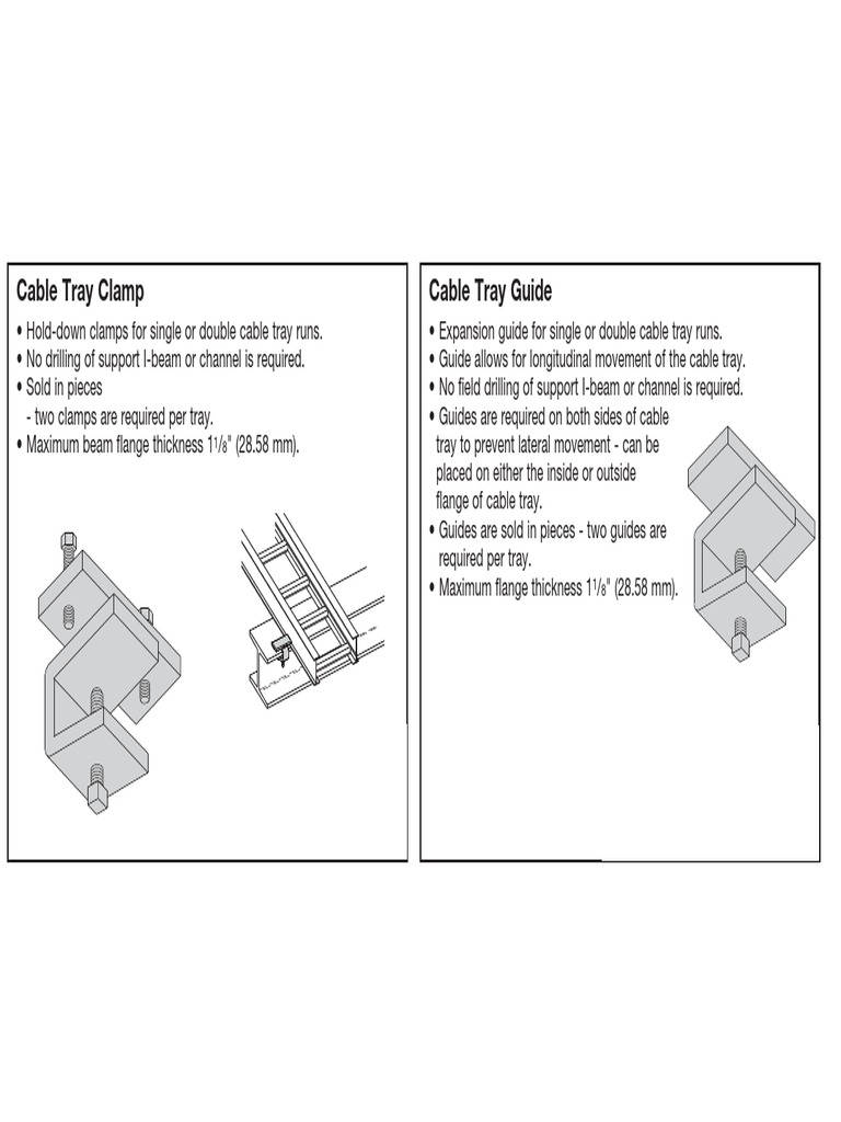 Cable Tray Clamp and Guide Overview | PDF