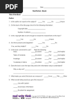 Big Book Response Sheet | PDF