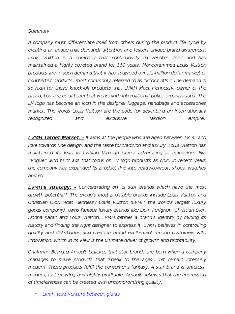 LVMH Strategy | PDF | Luxury Goods | Mergers And Acquisitions