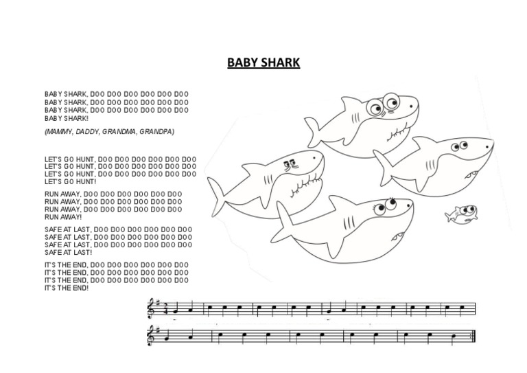 Baby Shark Sing-Along Song | PDF