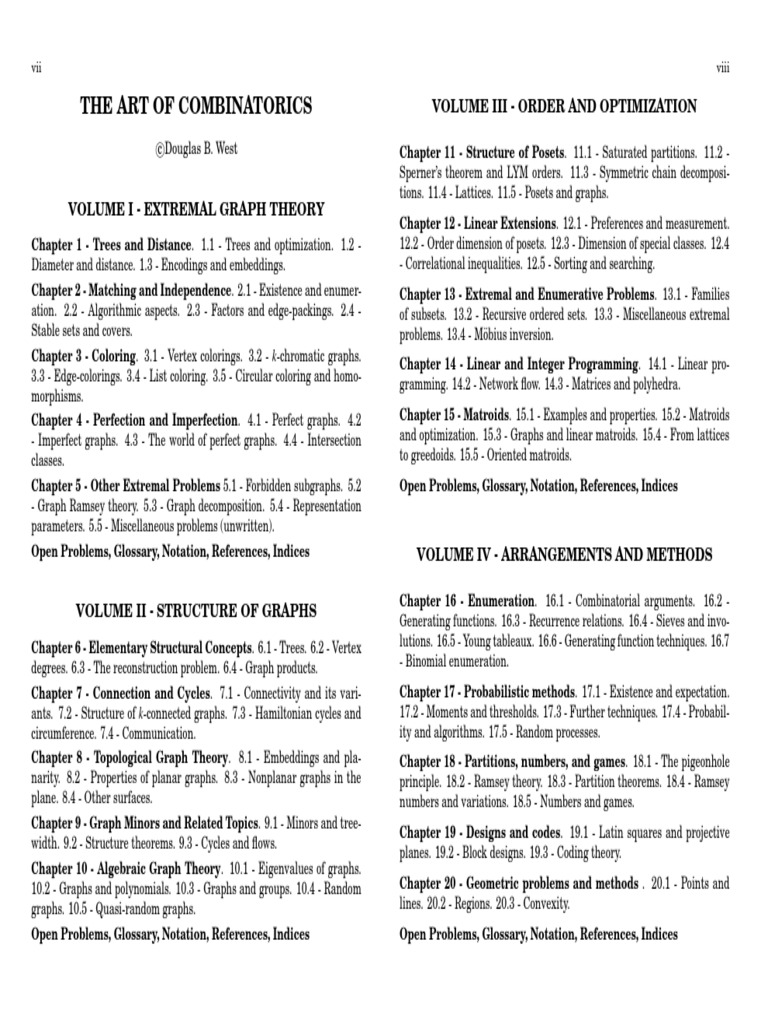 The Art of Combinatorics: Volume Iii - Order and Optimization | PDF ...