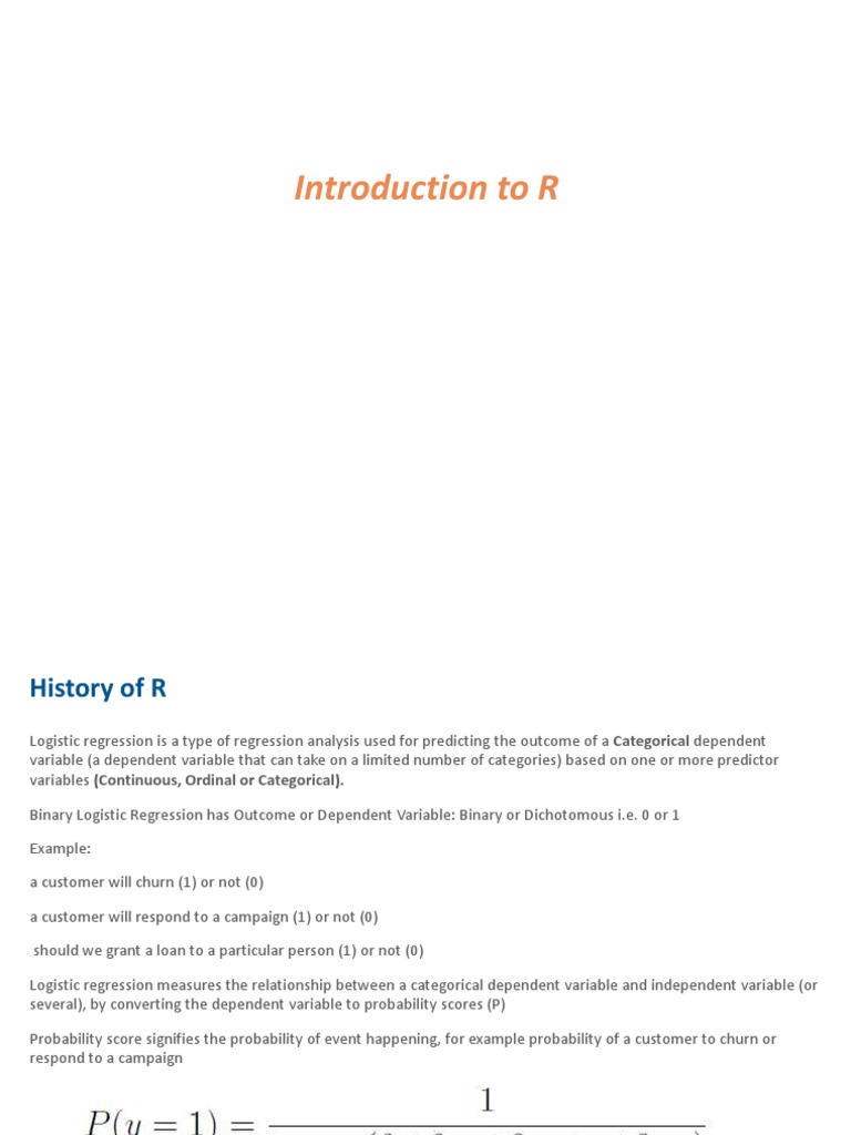 Logistic Regression | PDF | Logistic Regression | Receiver Operating Characteristic