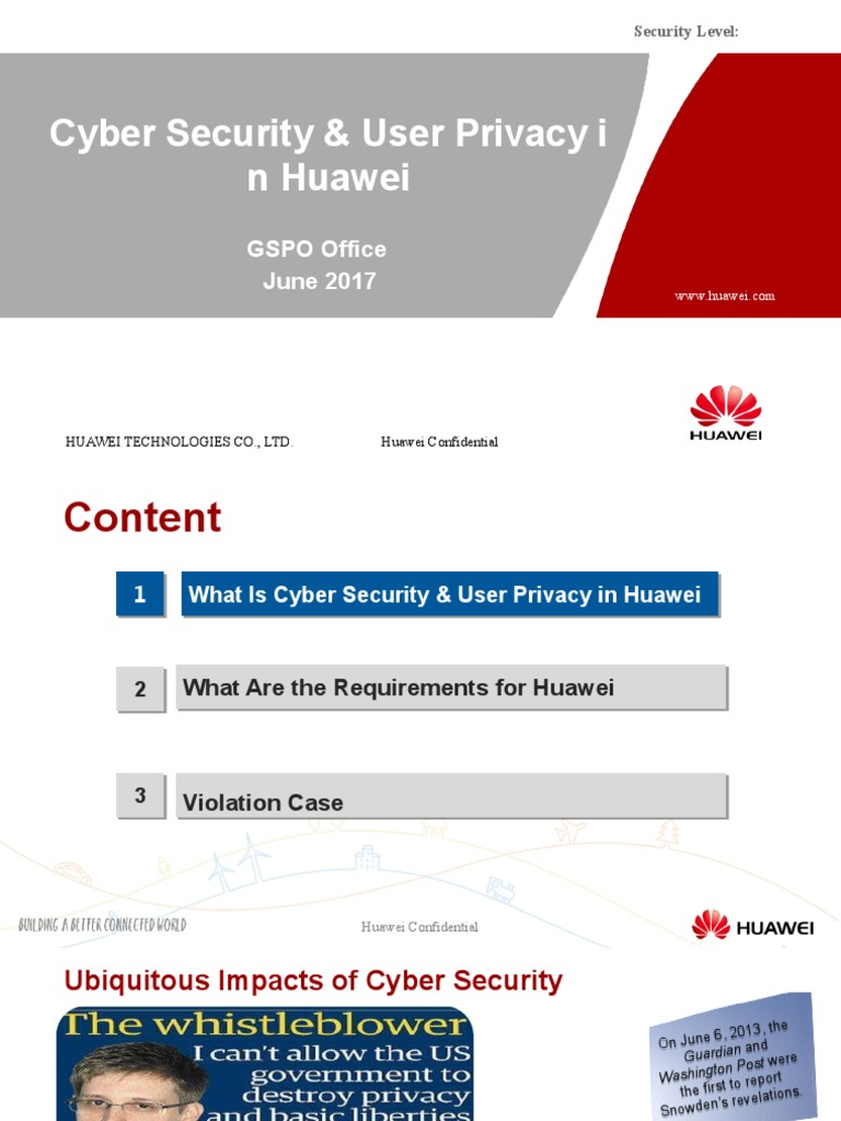 Huawei Cyber Security and Privacy Overview | PDF | Computer Security ...