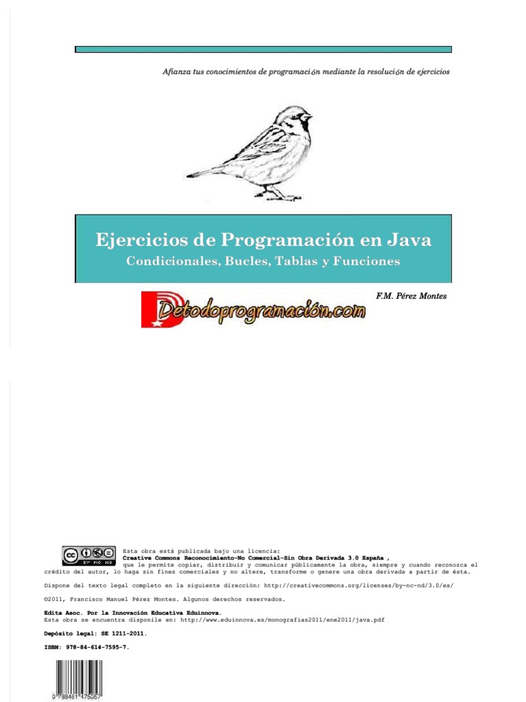 Ejercicios-De-Programacion En-Java PDF | PDF | Lenguaje de programación | Programación de ...