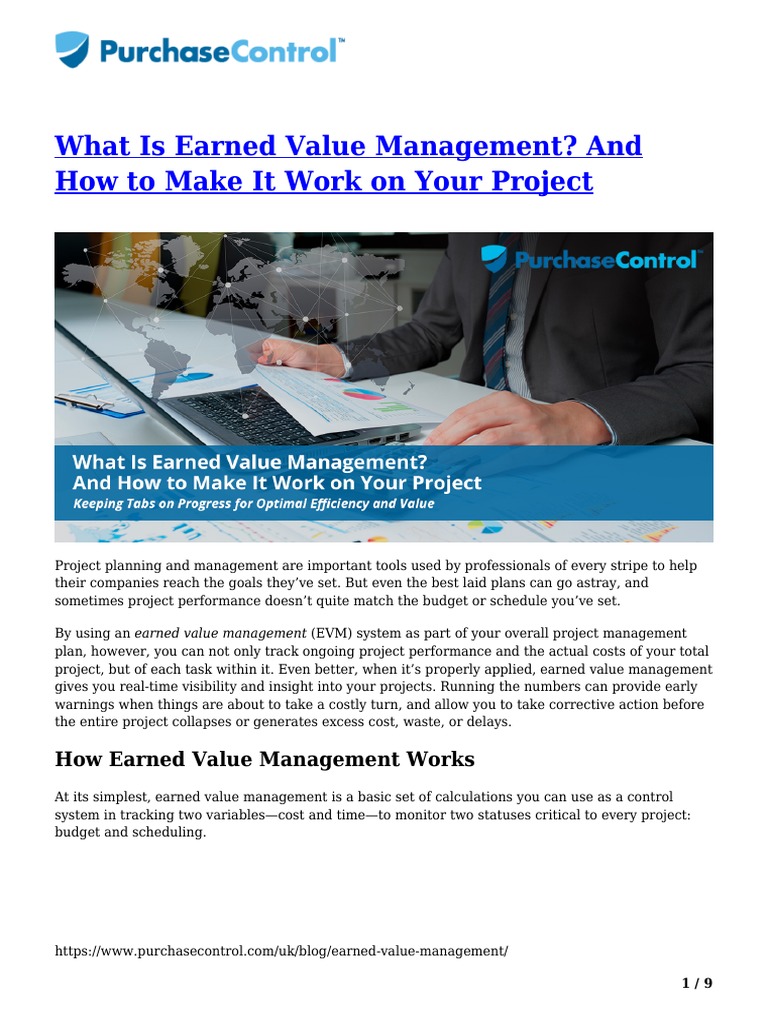 Earned Value Management Guide | PDF | Project Management | Business