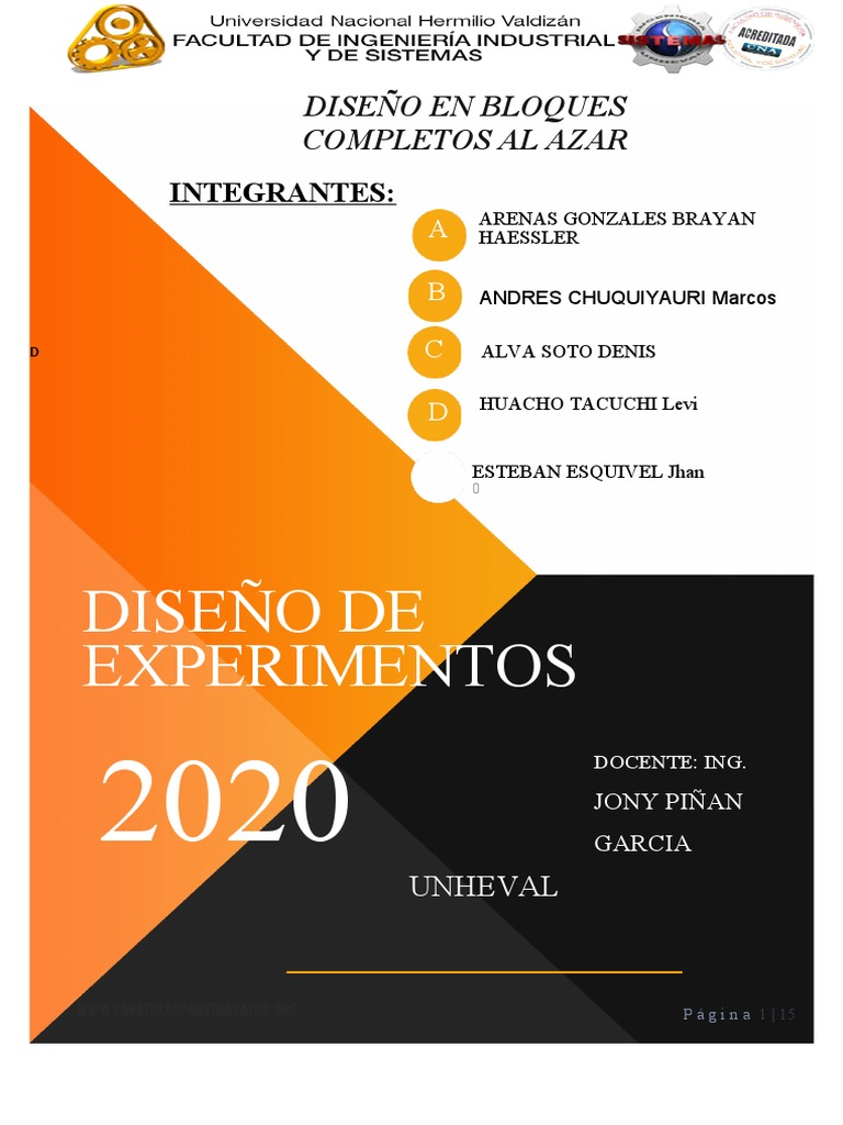 Informe-DISEÑO EN BLOQUES COMPLETOS AL AZAR | PDF | Análisis de variación | Empirismo