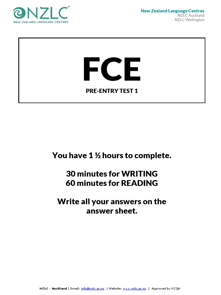 Fce Test | PDF