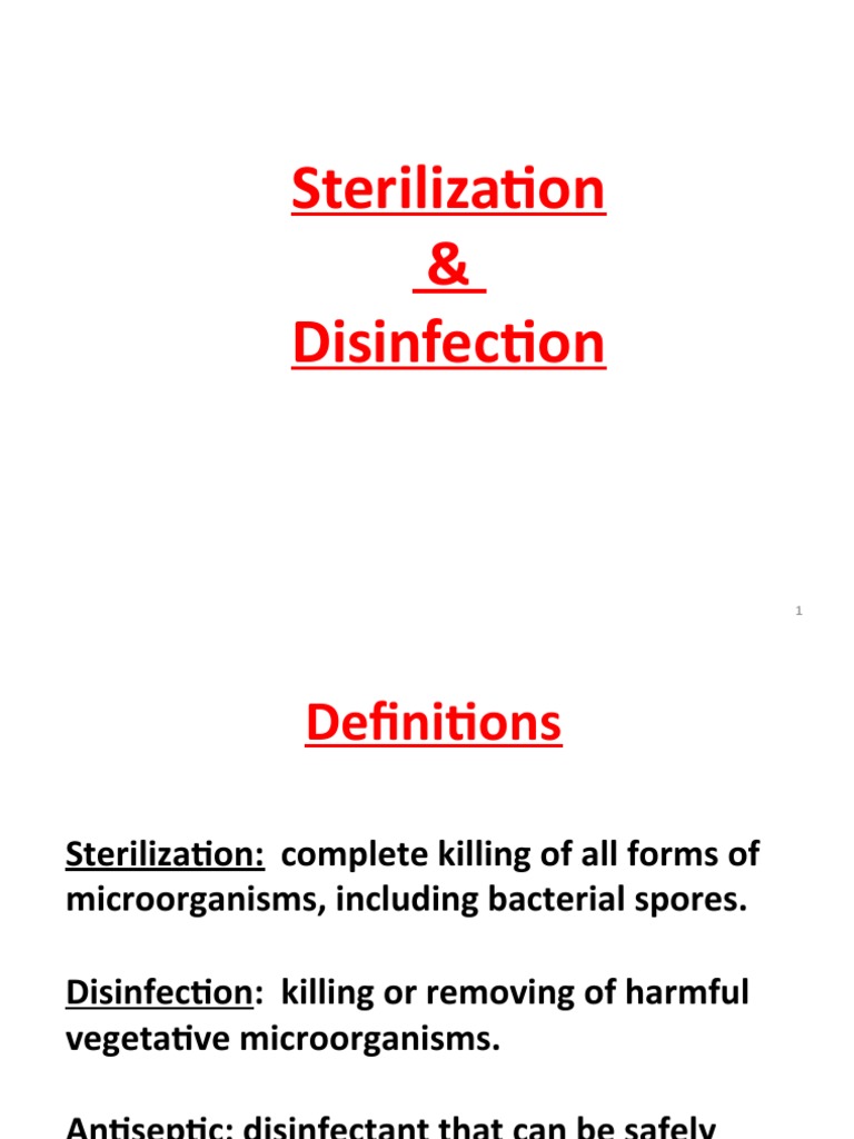 Sterilization Disinfection Ot | PDF | Sterilization (Microbiology) | Disinfectant