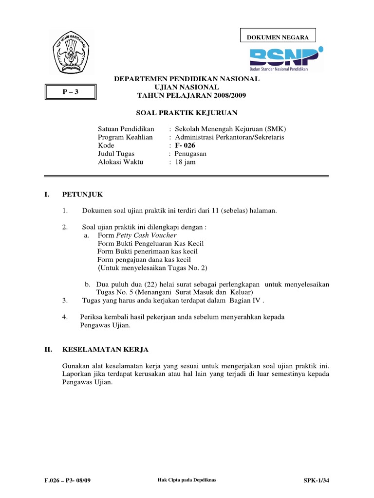 Adoc - Pub - 2009 Soal Praktik Kejuruan | PDF