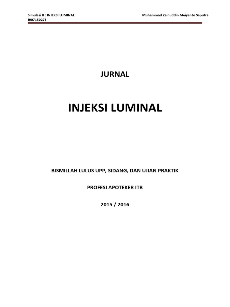 Simulasi 1 - Injeksi Luminal - PPM | PDF