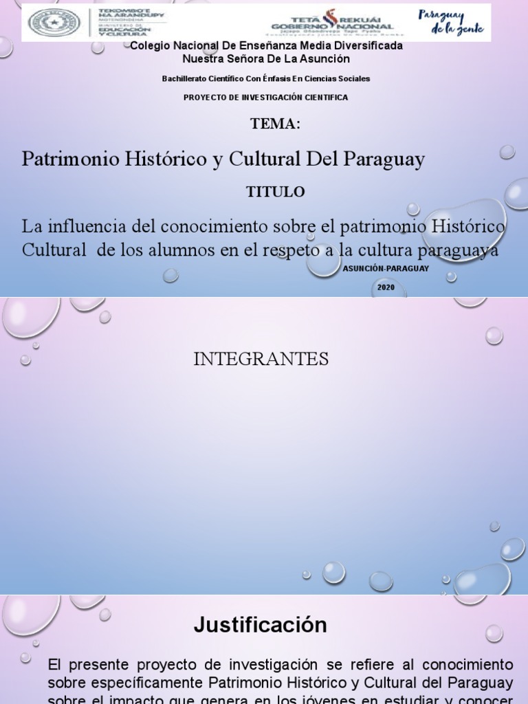 Revalorización del Patrimonio Cultural Paraguayo | PDF | Patrimonio ...